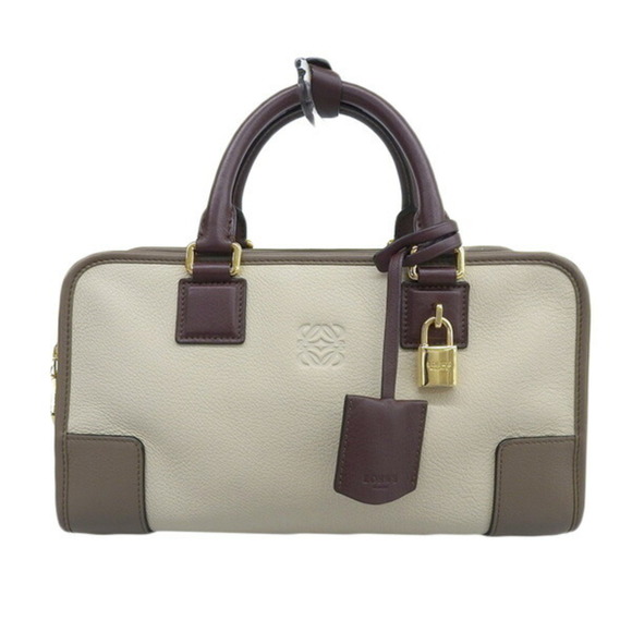 Loewe | Bags | Loewe Loewe Leather Amazona 28 Handbag Boston Bag Beige ...